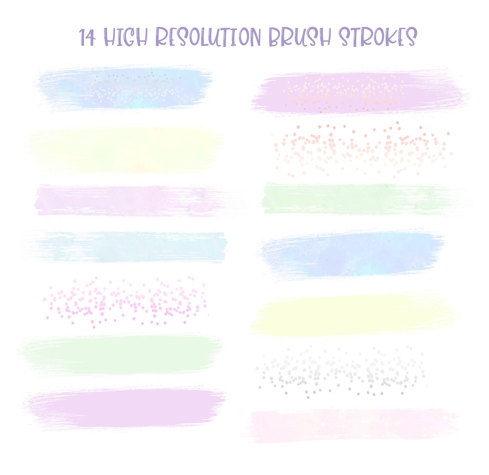Brush Strokes Clipart, Brush Strokes, Watercolor Clipart, Rainbow ...