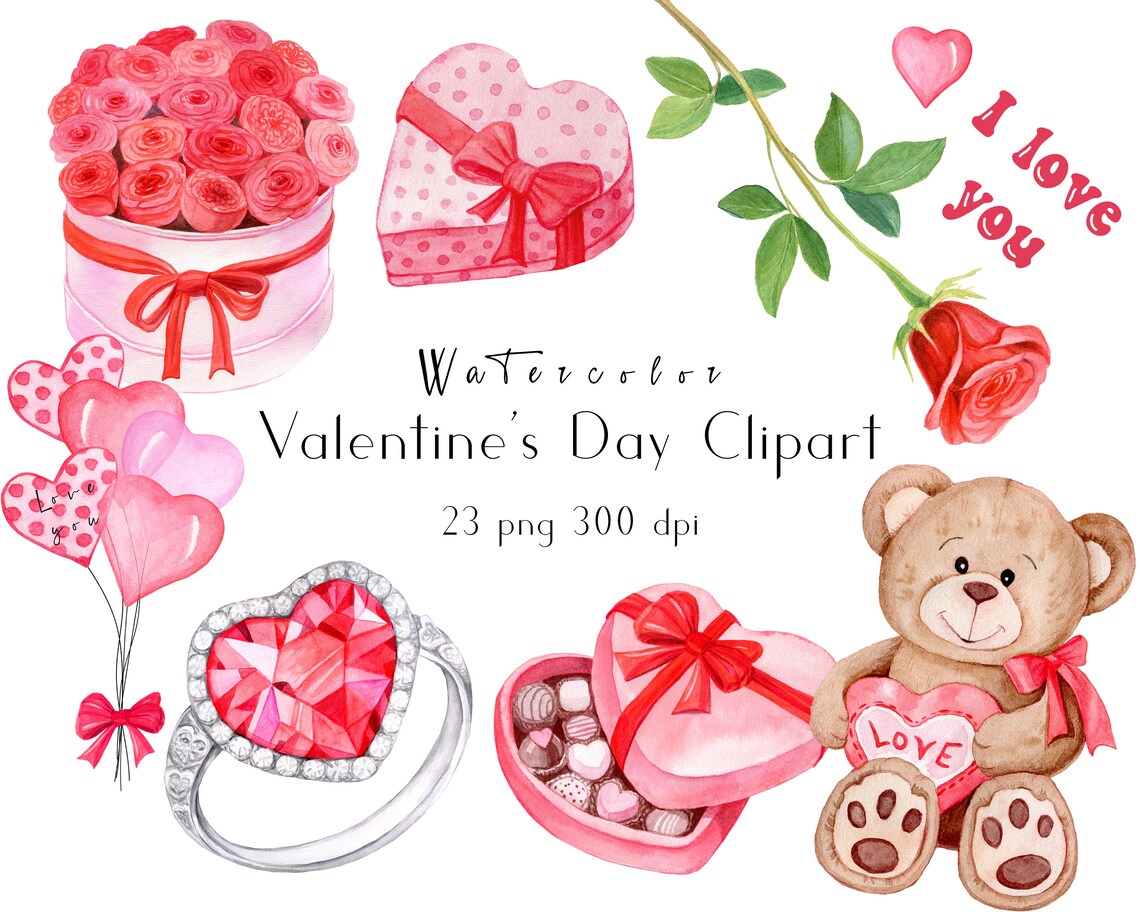 Valentine Day Clipart, Valentines Day Presents Clipart, Love Clipart ...