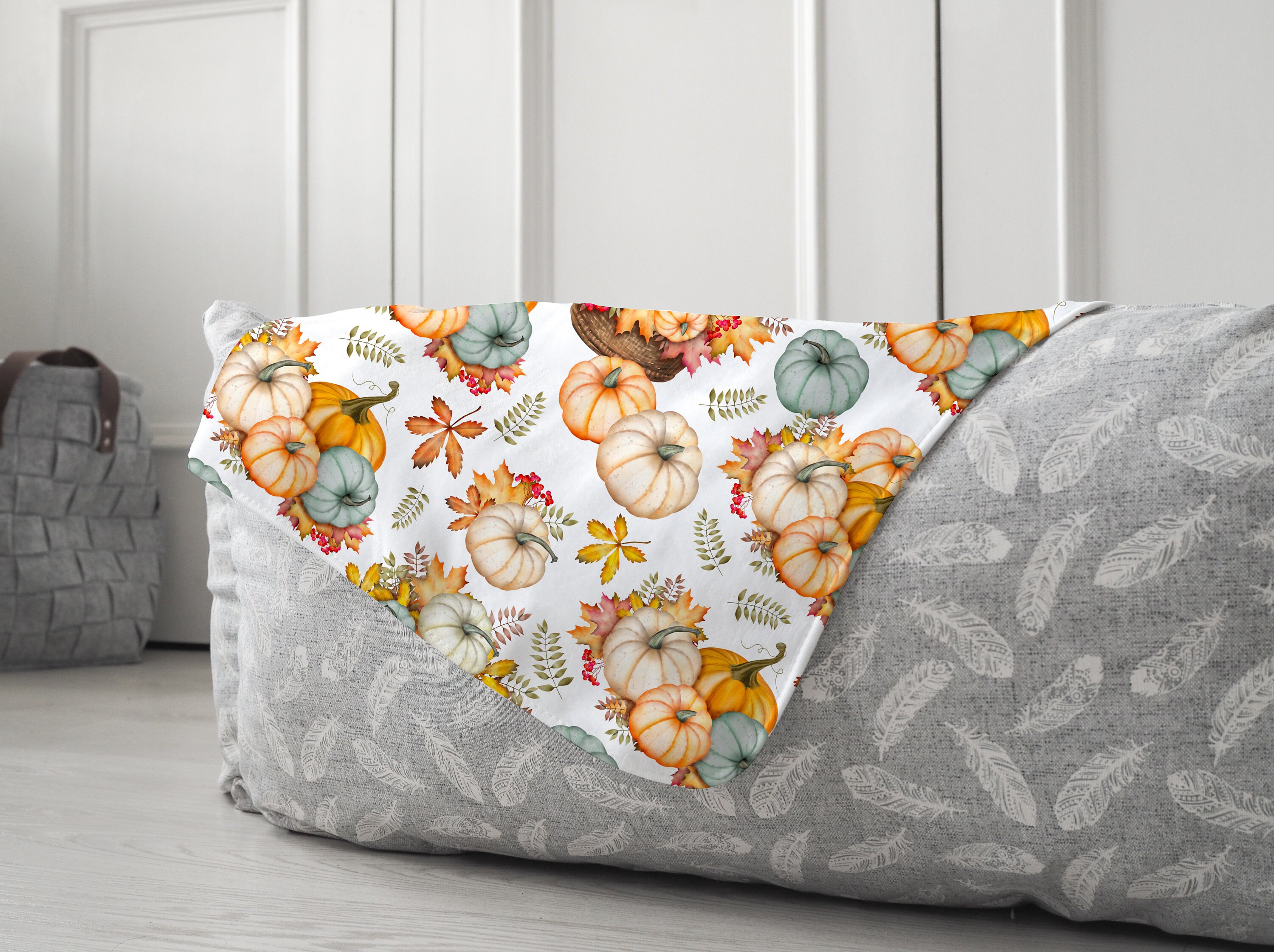 Thanksgiving Fall Digital Paper Rustic Pumpkin Seamless - Etsy