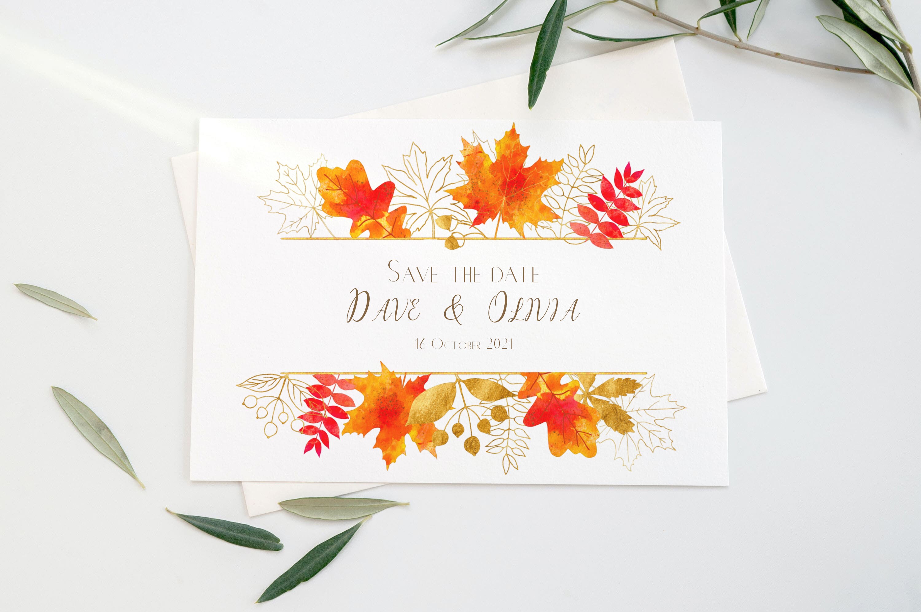 Autumn Frames Clipart Fall Clipart Watercolor Autumn Leaves - Etsy