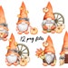 Autumn Gnomes Clipart, Thanksgiving Clipart, Watercolor Clipart, Fall ...
