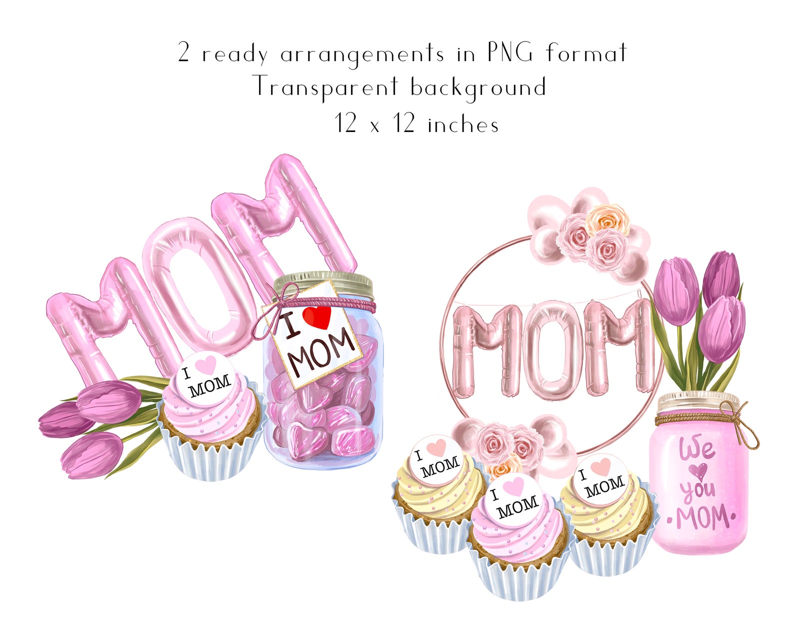 Mother's Day Clipart Mother's Day Gifts Spring - Etsy