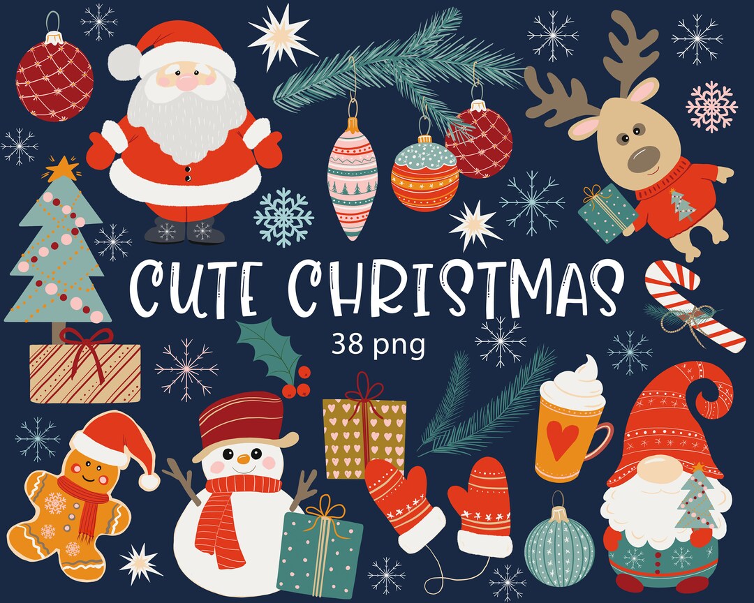 Christmas Clipart PNG, Cute Christmas, Winter Clipart, Christmas ...