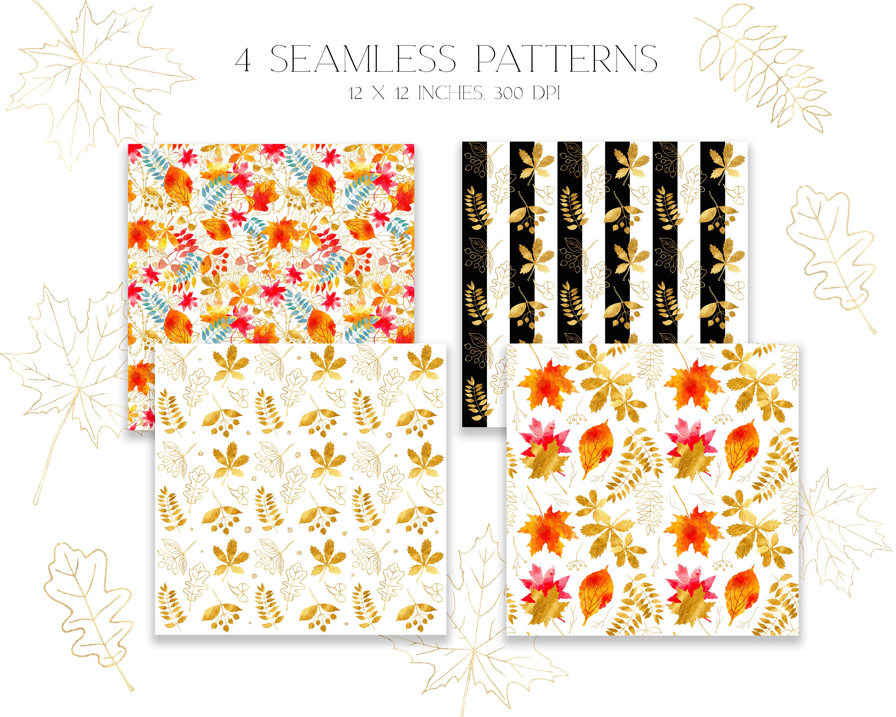 Autumn Clipart, Fall Clipart, Thanksgiving Clipart, PNG, Watercolor ...