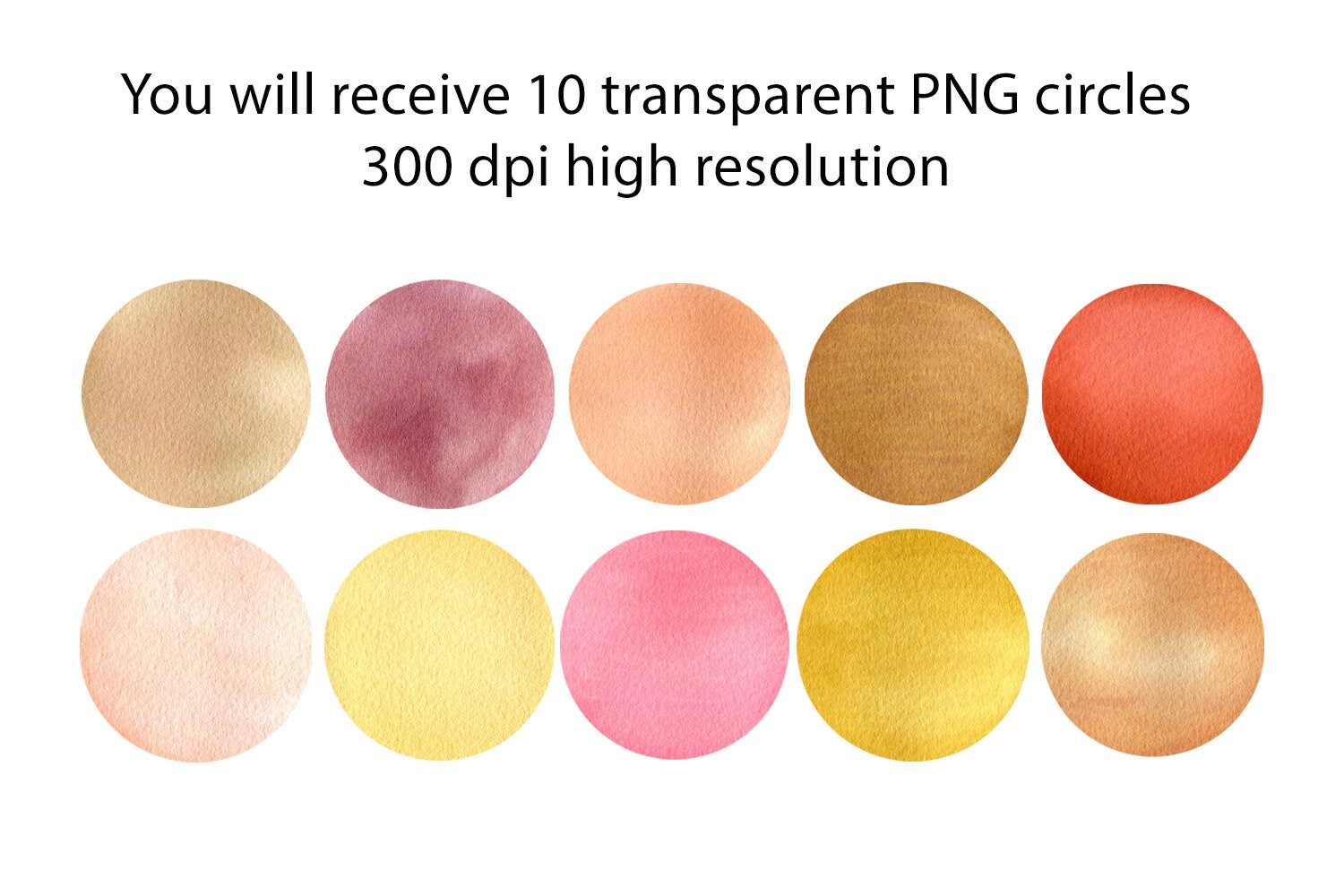 Circles Clipart, Earthy Colors Circles Clipart, Dots Clipart ...