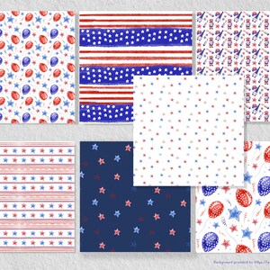 Independence Day Digital Paper, 4th of July Digital Paper, Seamless ...