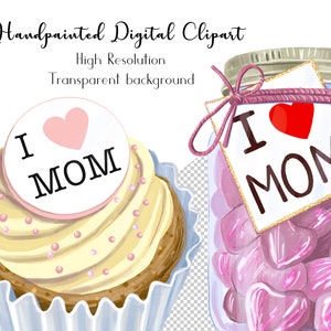 Mother's Day Clipart, Mother's Day Gifts, Spring Clipart, Pink, Cup ...