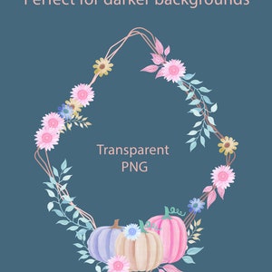 Thanksgiving Clipart Autumn Pumpkin Clipart Floral | Etsy