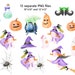 Halloween Clipart Cute Watercolor Clipart Halloween Clipart - Etsy