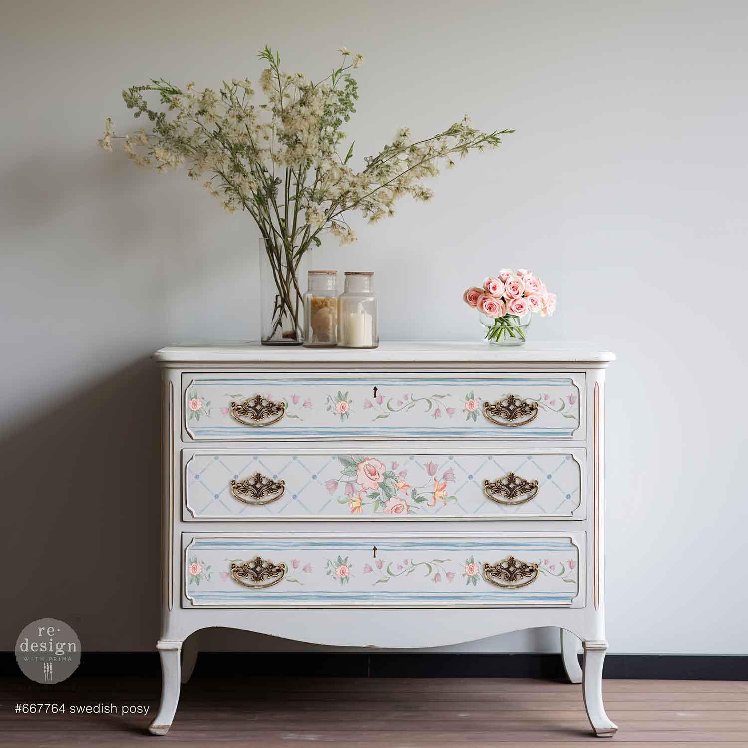 Redesign With Prima Annie Sloan Decor Transfer SWEDISH POSY - Etsy