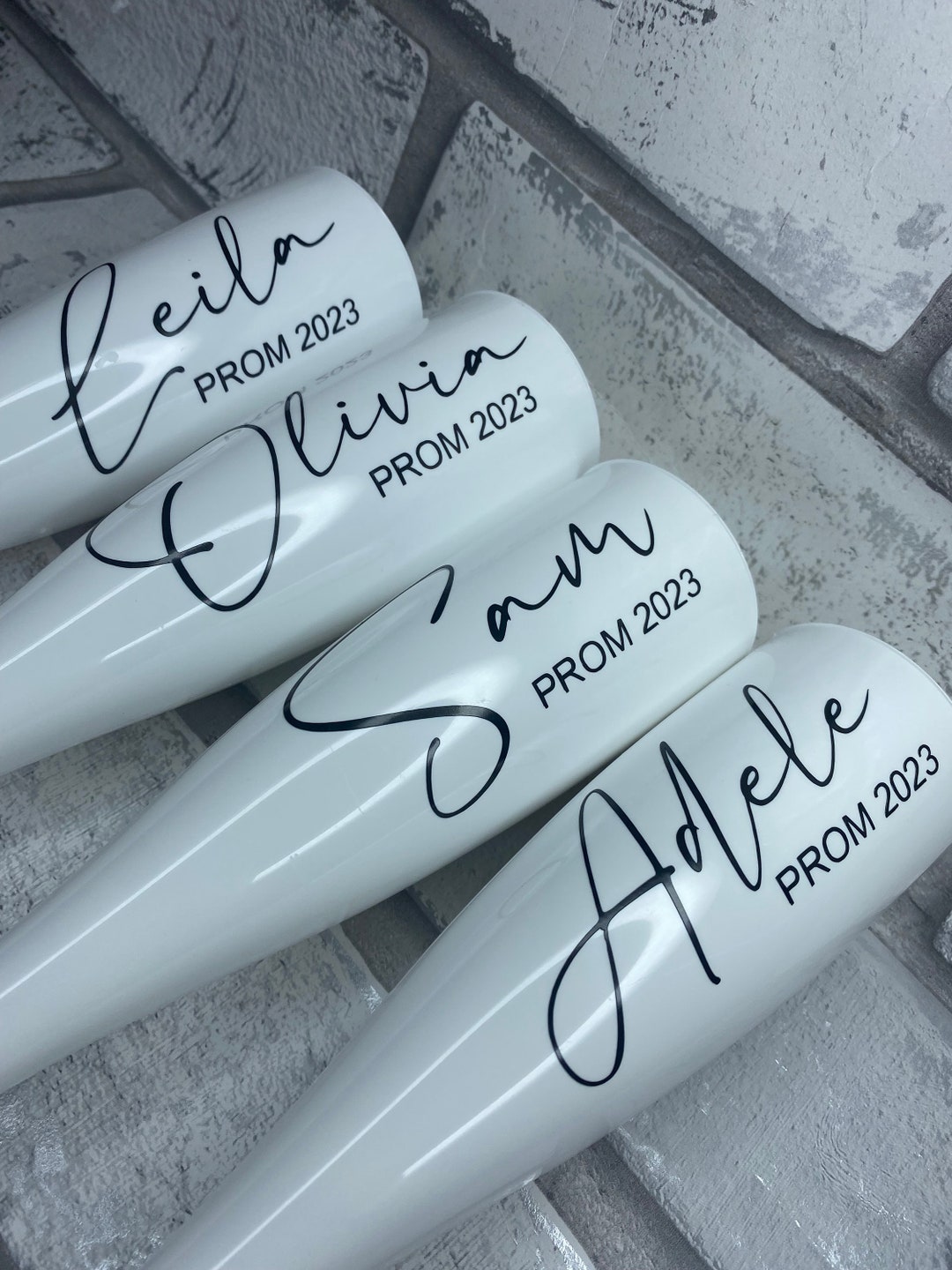 Prom 2024 Champagne Flute, Personalised Flute, School Leavers ...