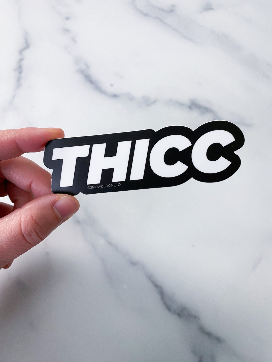 THICC Sticker - 4" / Weightlifting Sticker / Gym Sticker / Fitness ...