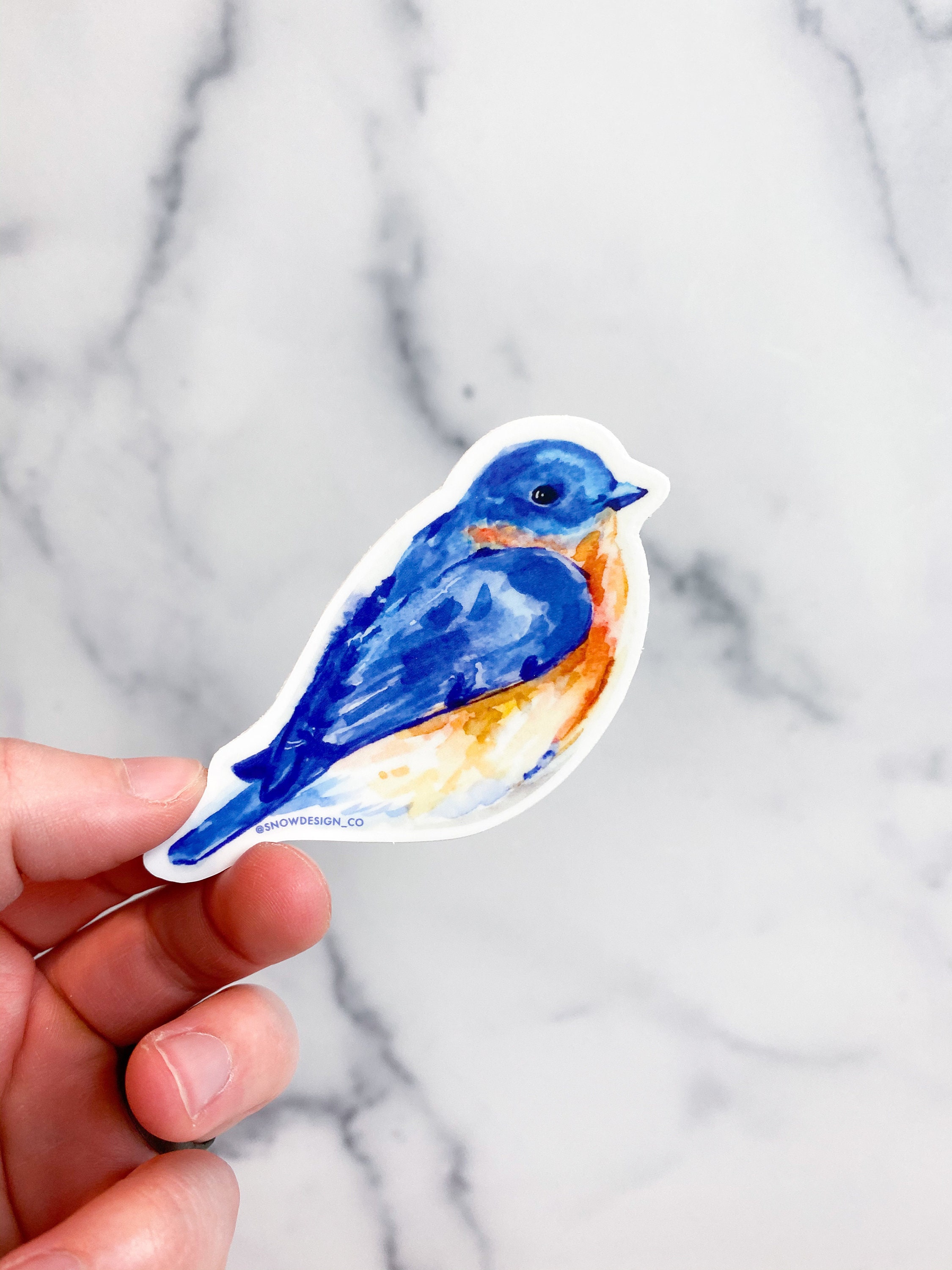 Bluebird Sticker 3 / Bluebird Watercolor Stickers / | Etsy