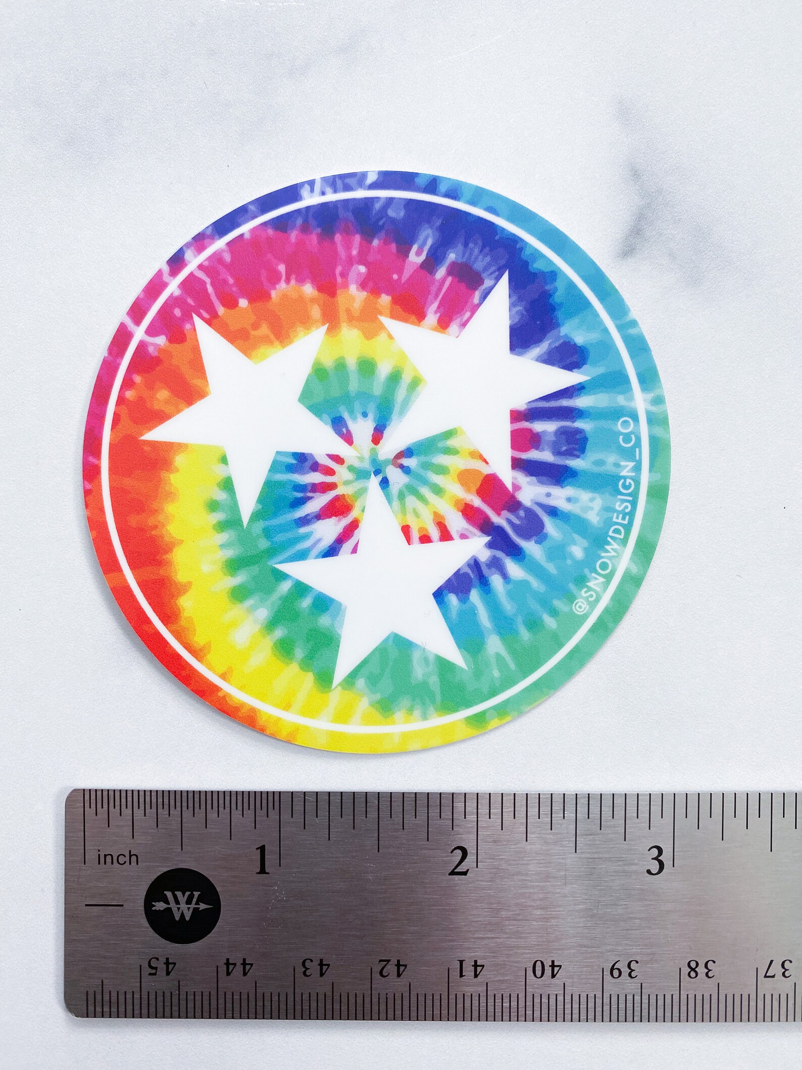 TN Tri-star Tie Dye Sticker - 3" / Tie Dye Nashville Sticker / Tie Dye ...