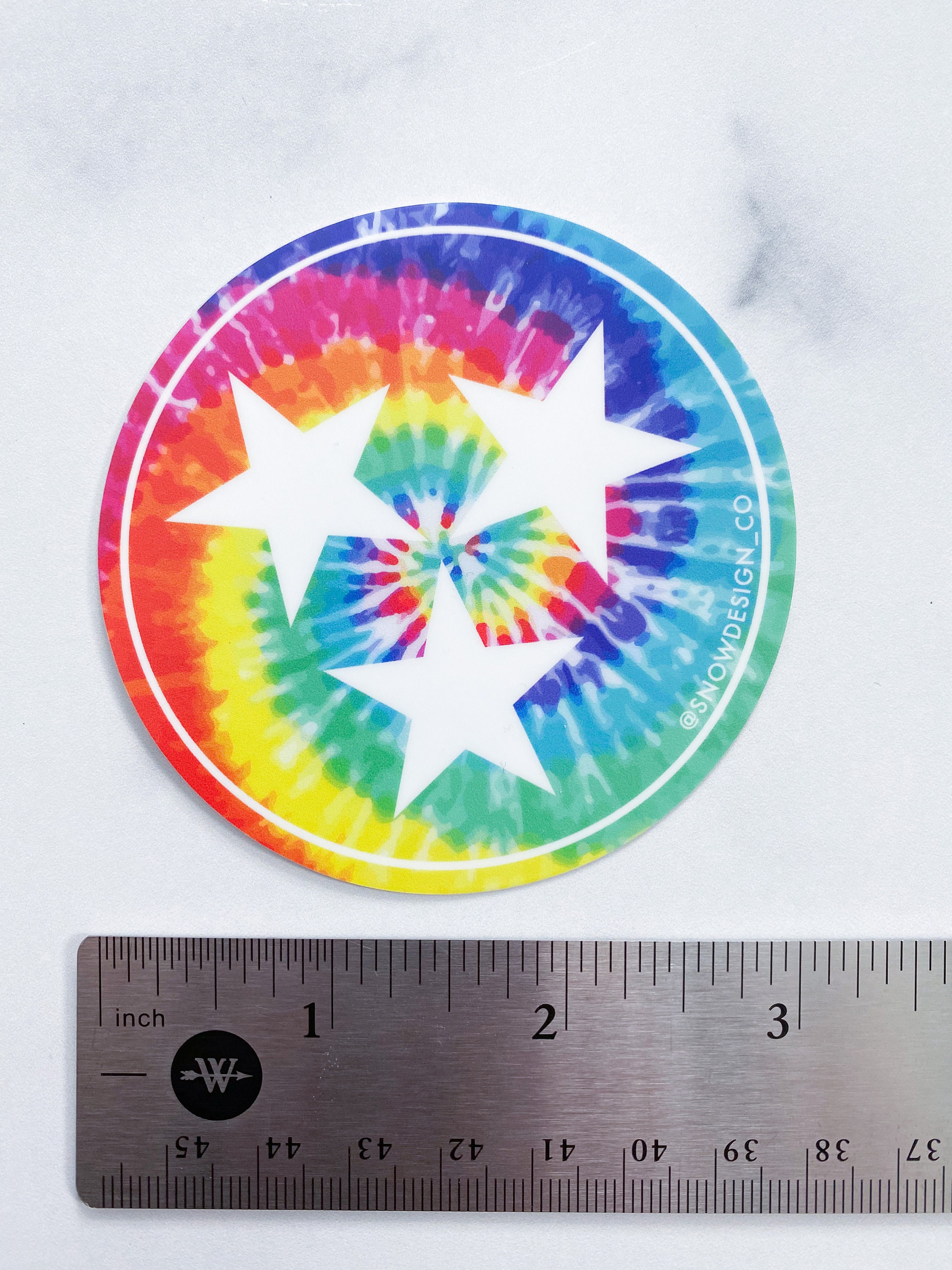TN Tri-Star Tie Dye Sticker 3 / Tie Dye Nashville | Etsy