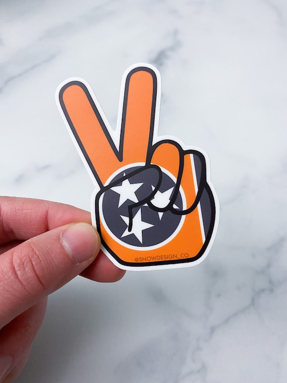 Tennessee Vols Peace Sticker 3 / UT Vols Football / - Etsy