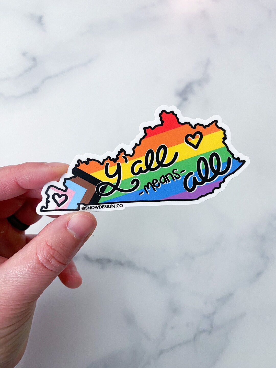 Y'all Means All Kentucky Sticker - 4" / LGBTQ+ Sticker / KY LGBTQ+ / Ky ...