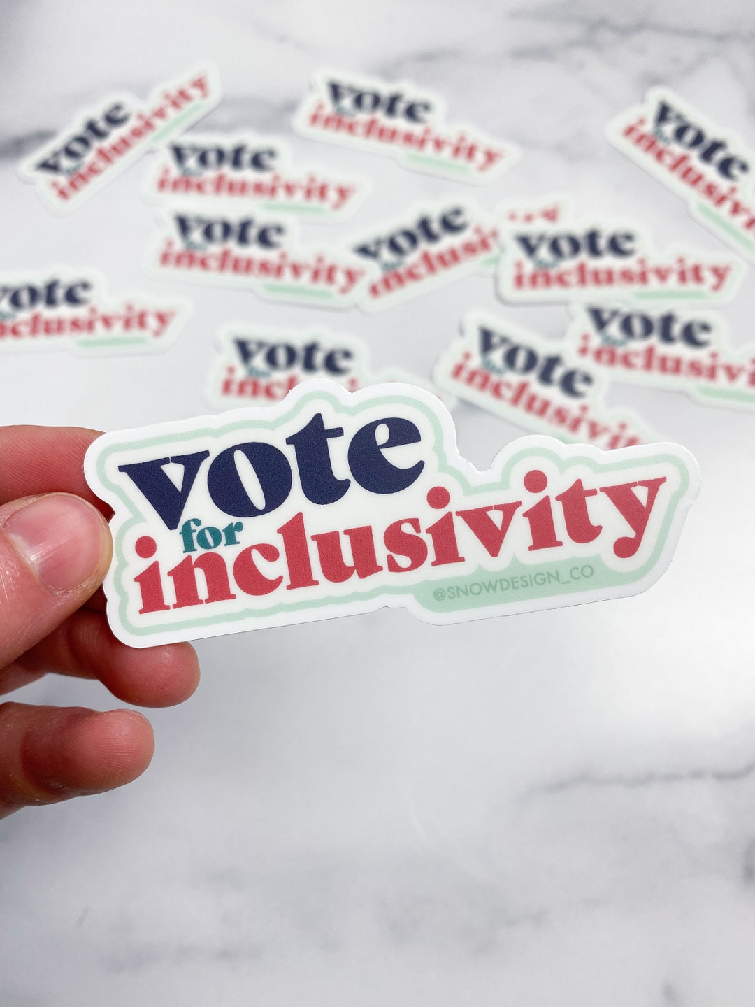 Vote for Inclusivity - 3.25" / Inclusive Sticker / Equal Rights Sticker ...