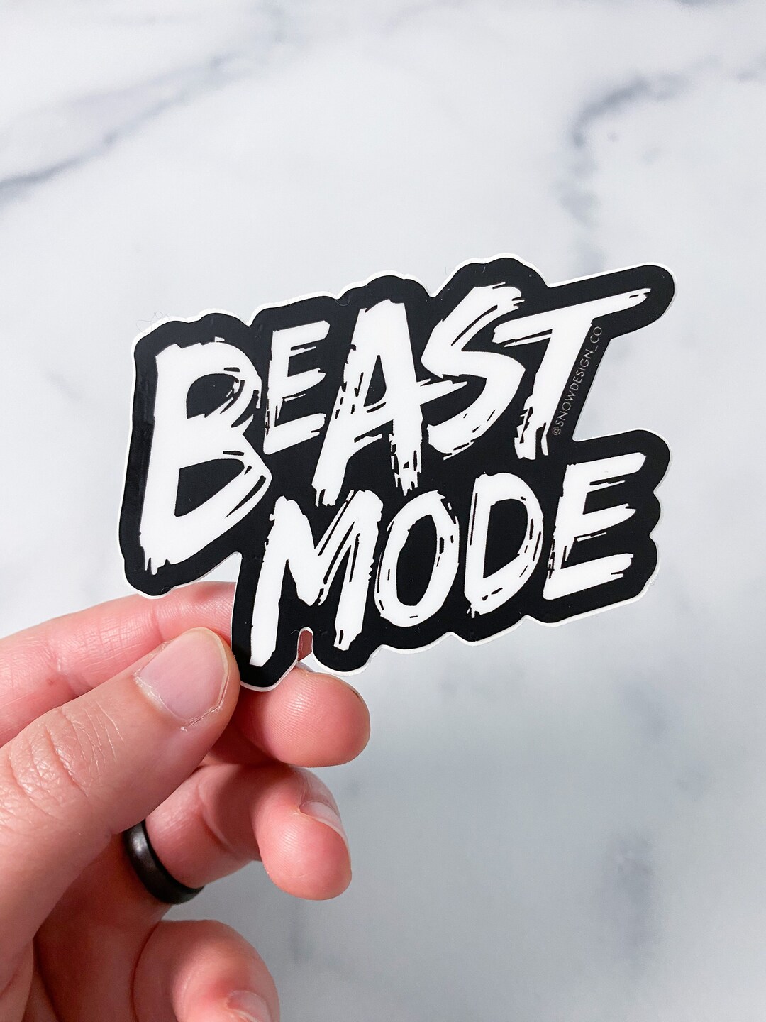Beast Mode Sticker - 3.24" / Weightlifting Sticker / Gym Sticker ...