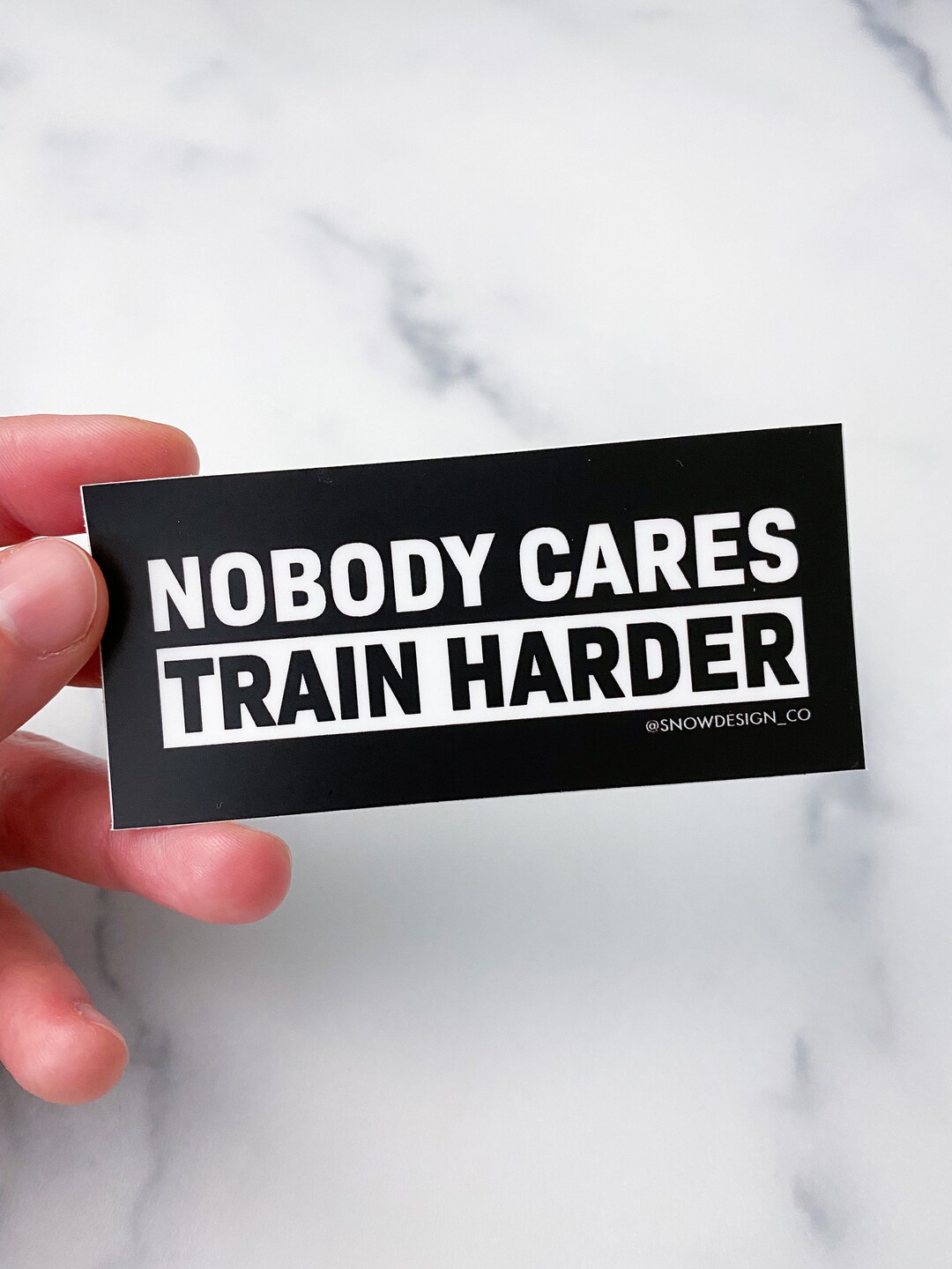 Train Harder Sticker - 3.5" / Weightlifting Sticker / Gym Sticker ...