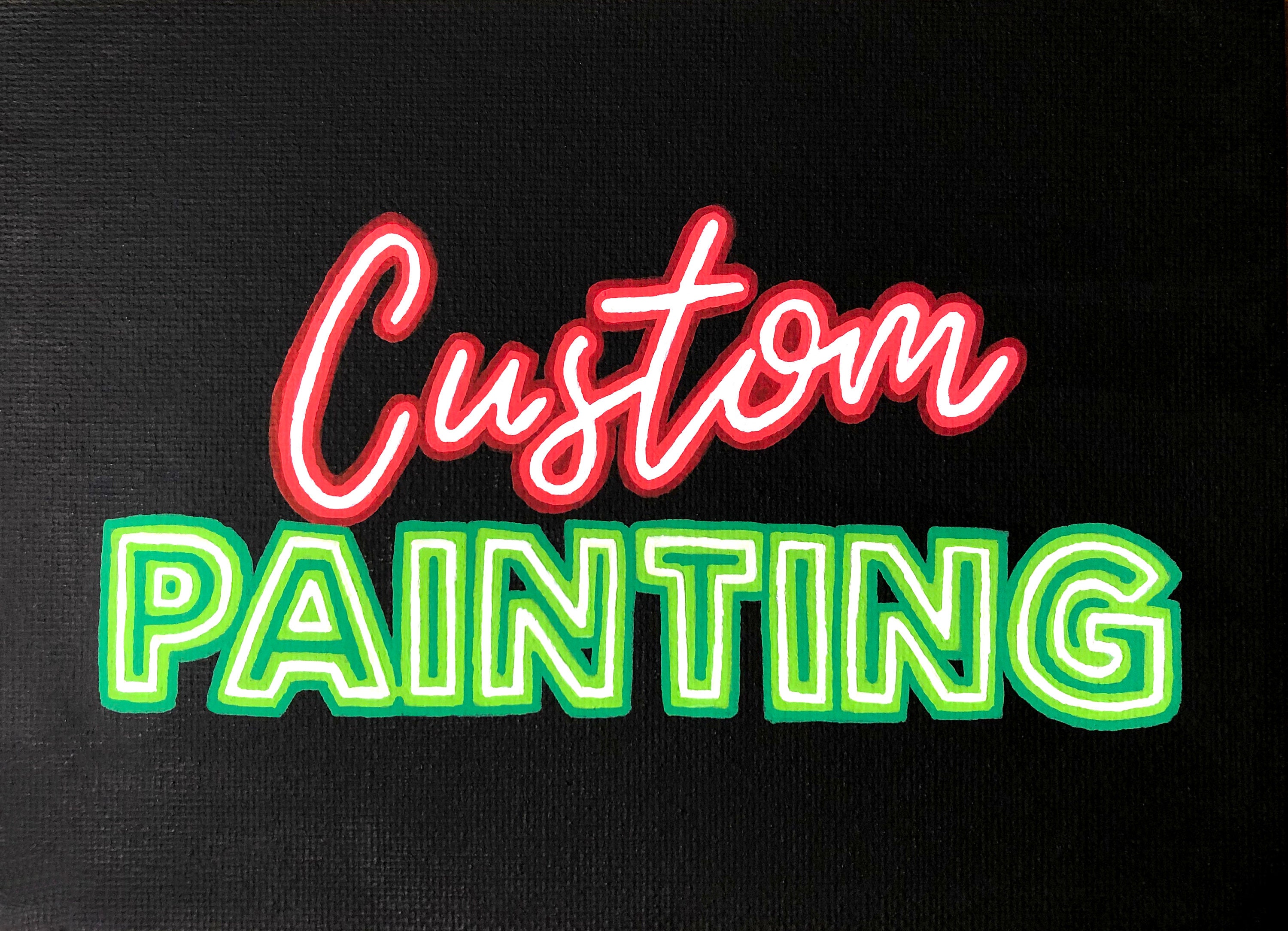 Customizable Neon Sign Painting - Etsy