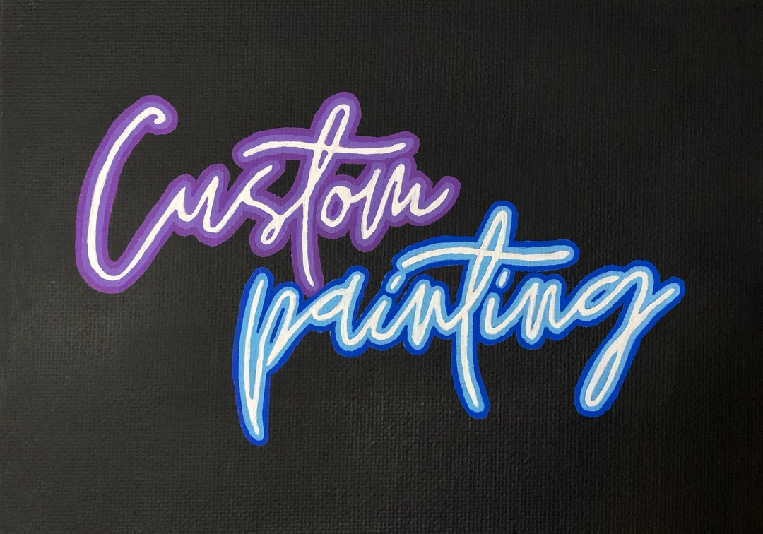 Customizable Neon Sign Painting - Etsy