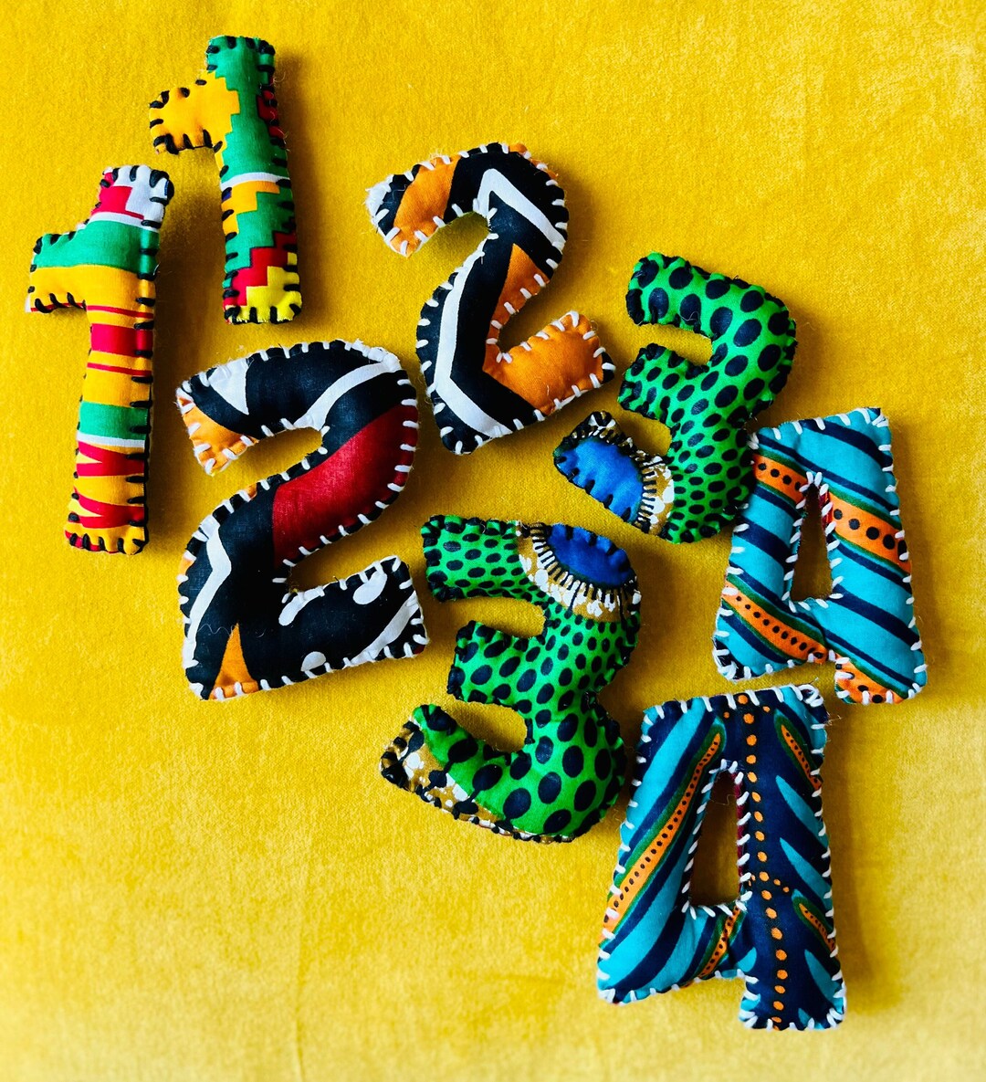 African Print Numbers Counting Toy Educational Activity - Etsy