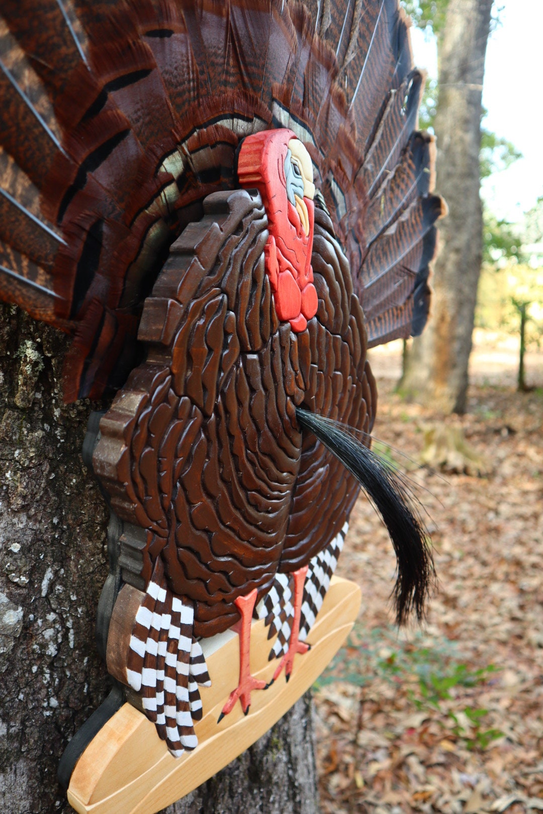 Wooden Turkey Fan Mount - Etsy