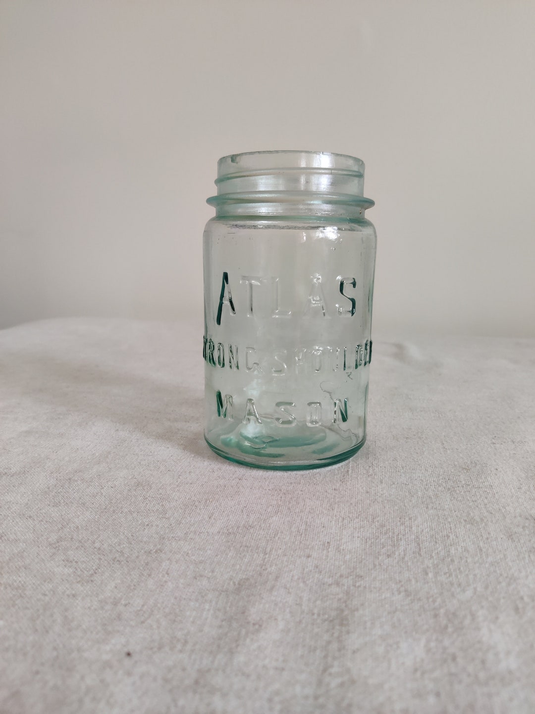 Atlas Strong Shoulder Mason / Blue Atlas Mason / Atlas Pint Mason Jar ...