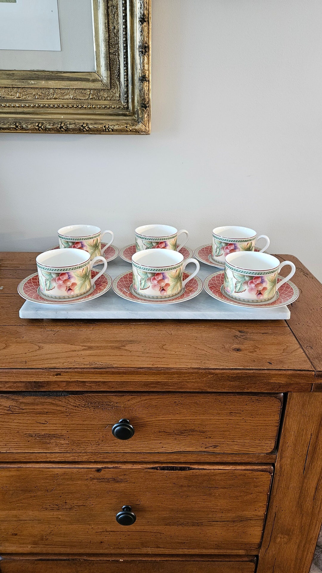 Fitz and Floyd Cup & Saucer Set - Etsy