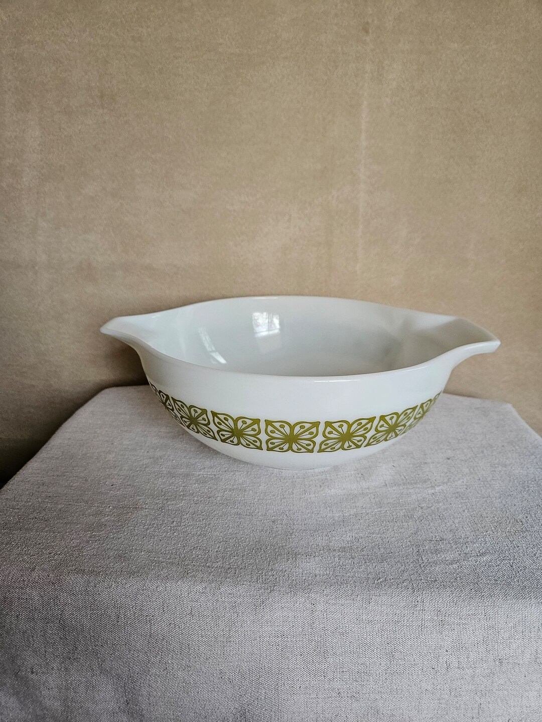 Pyrex Verde Green Autumn Floral / Pyrex 444 - Etsy