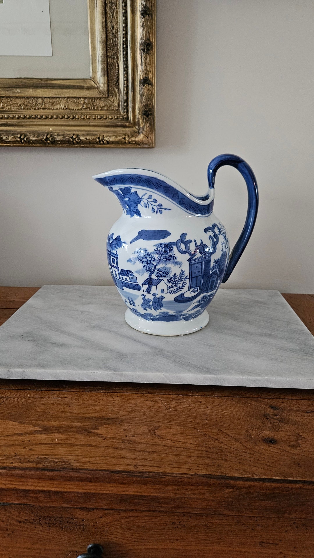 Chinese Blue and White Pitcher - Etsy