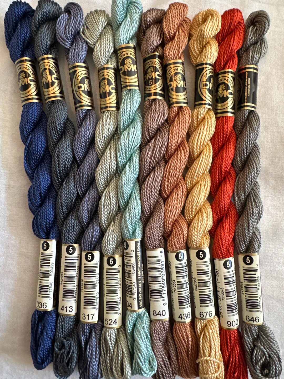 Lot 5 #5 10 Skeins DMC Perle 100% Cotton Embroidery Needlecraft ...