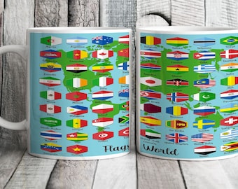 Flags of the World Cotton Tea Towel - Etsy UK