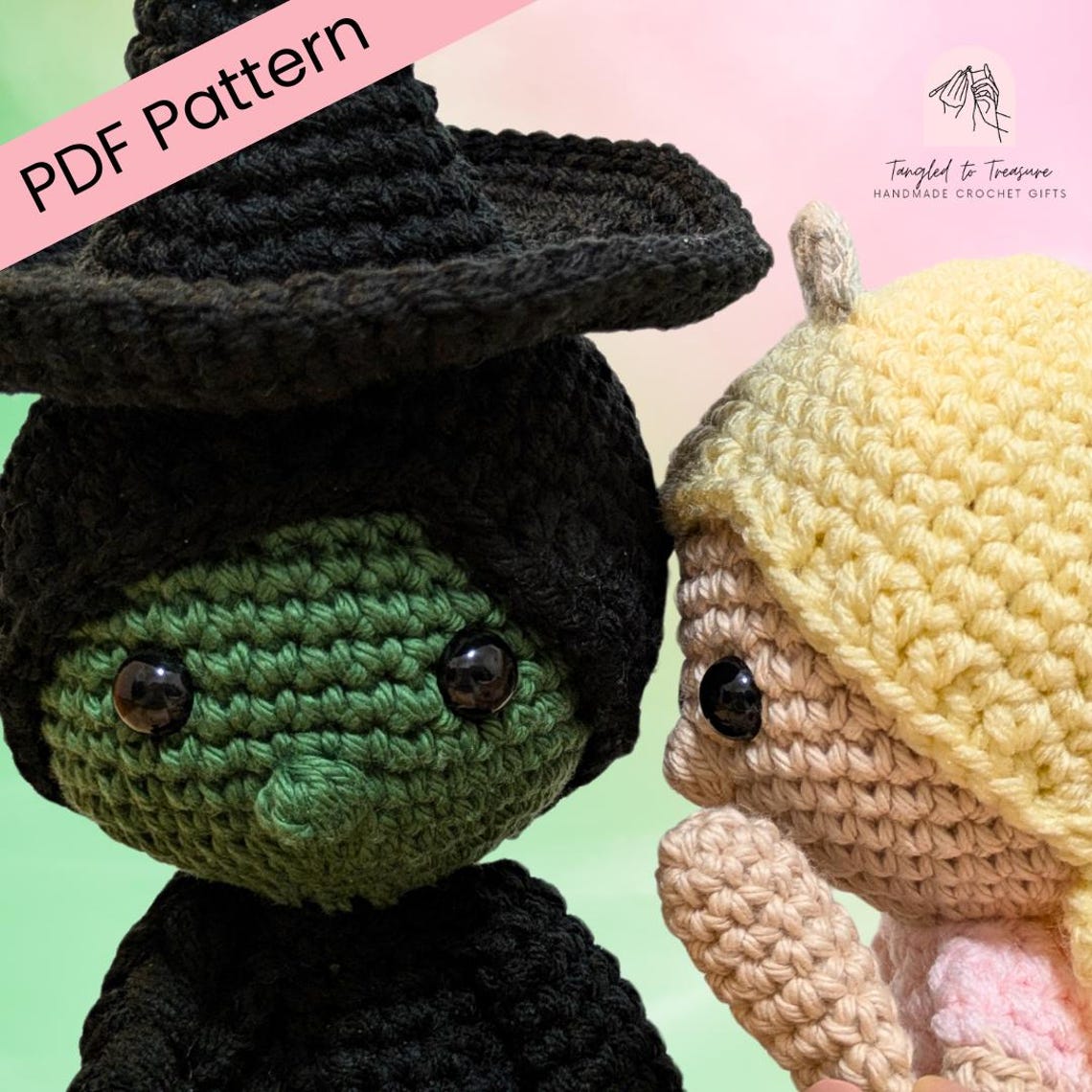 The Good Witch and the Wicked Witch Crochet PATTERN | Elphaba and ...