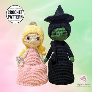 The Good Witch and the Wicked Witch Crochet PATTERN | Elphaba and ...