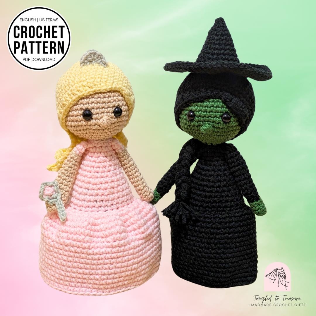 The Good Witch and the Wicked Witch Crochet PATTERN | Elphaba and ...