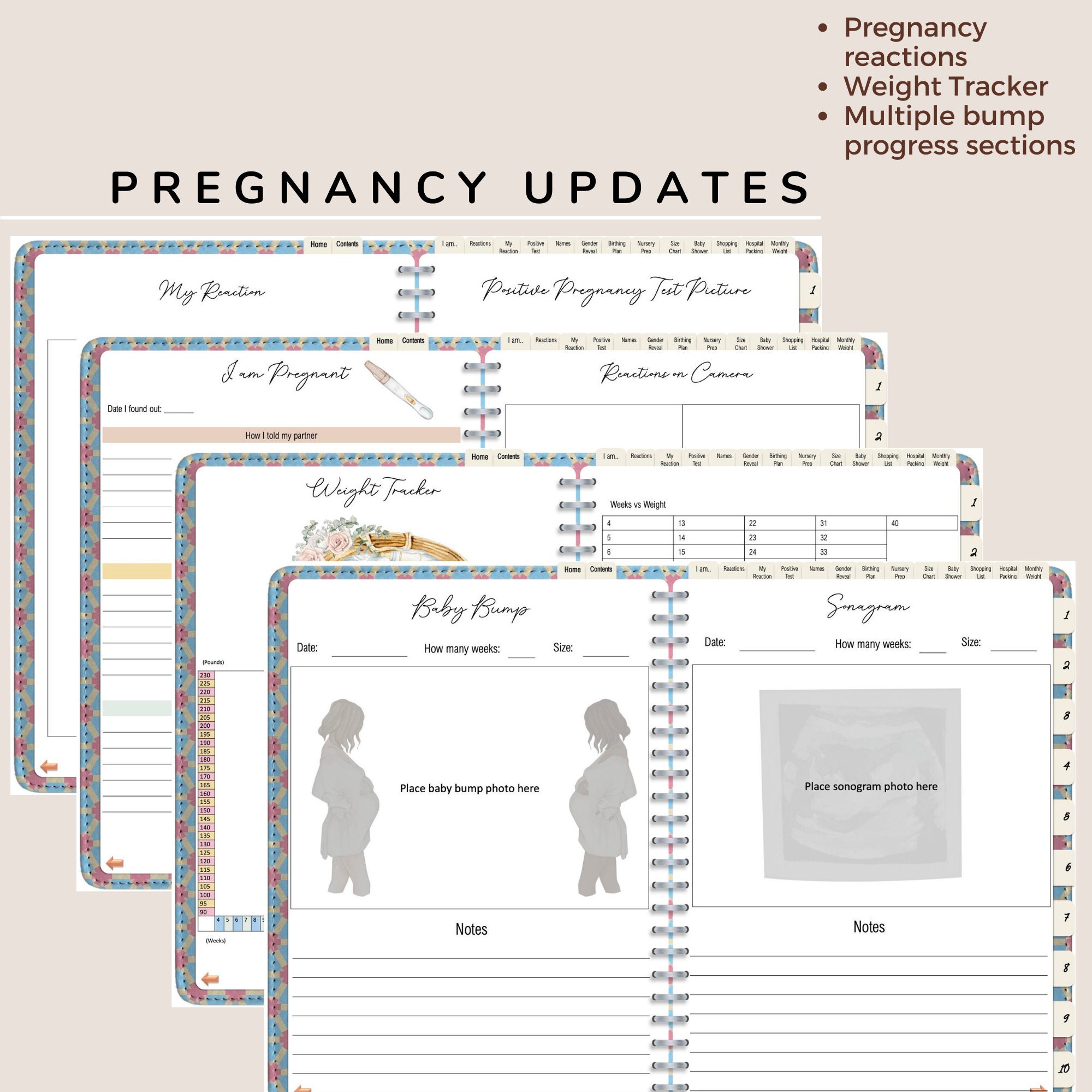 Digital Pregnancy Journal, Digital Pregnancy Planner, Goodnotes Planner ...