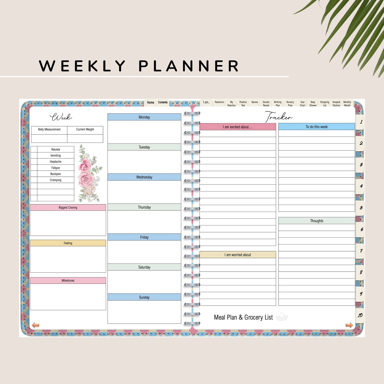 Digital Pregnancy Journal, Digital Pregnancy Planner, Goodnotes Planner ...