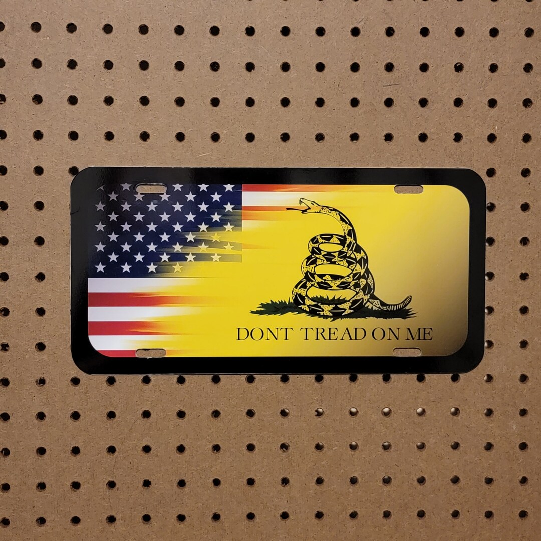 American Flag, Don't Tread License Plate - Etsy
