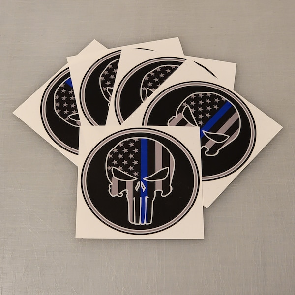Punisher Blue Line Sticker - Etsy