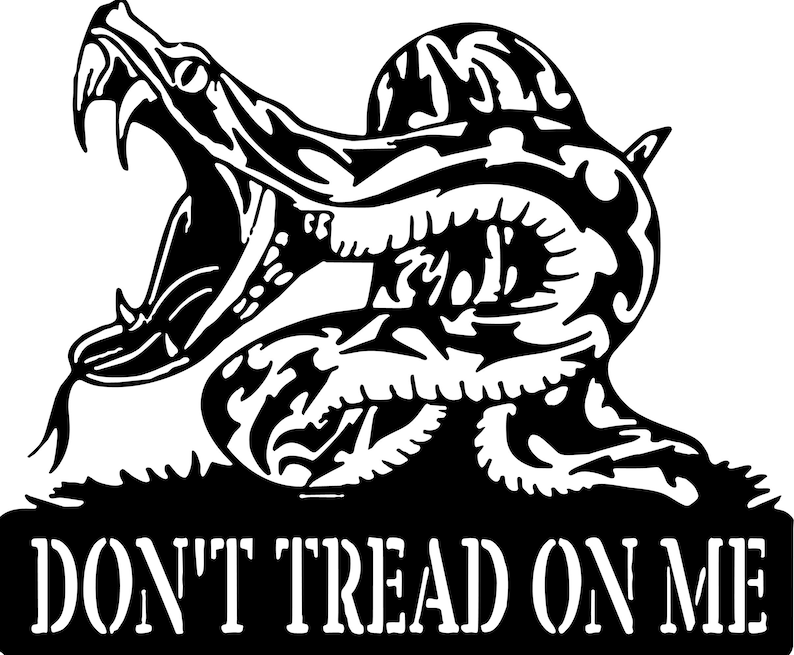 Don't Tread on Me Snake Car Decal, Patriotic Sticker, Freedom Emblem ...