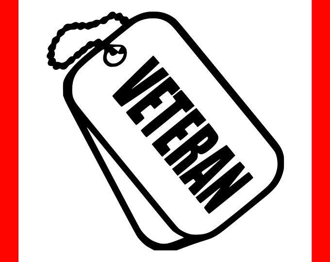 Veteran dog tags decal, military vinyl decal for cars, trucks, and more ...