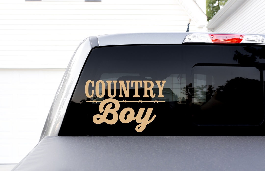 Country Boy Decal Cowboy Truck Sticker Redneck Car - Etsy