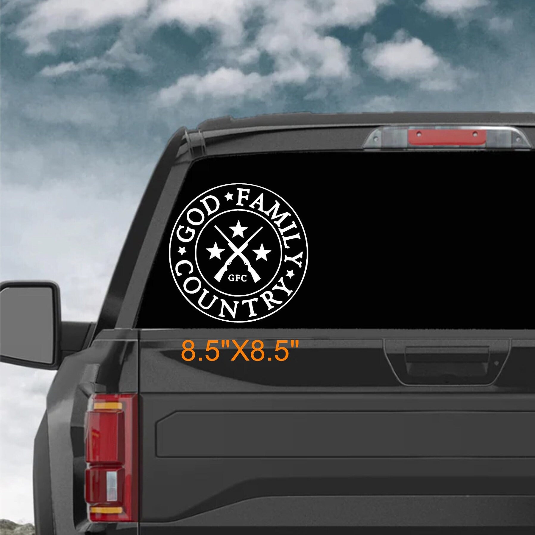 God Family Country, Vinyl Decal Sticker, Religious Gift, Car Accessory ...