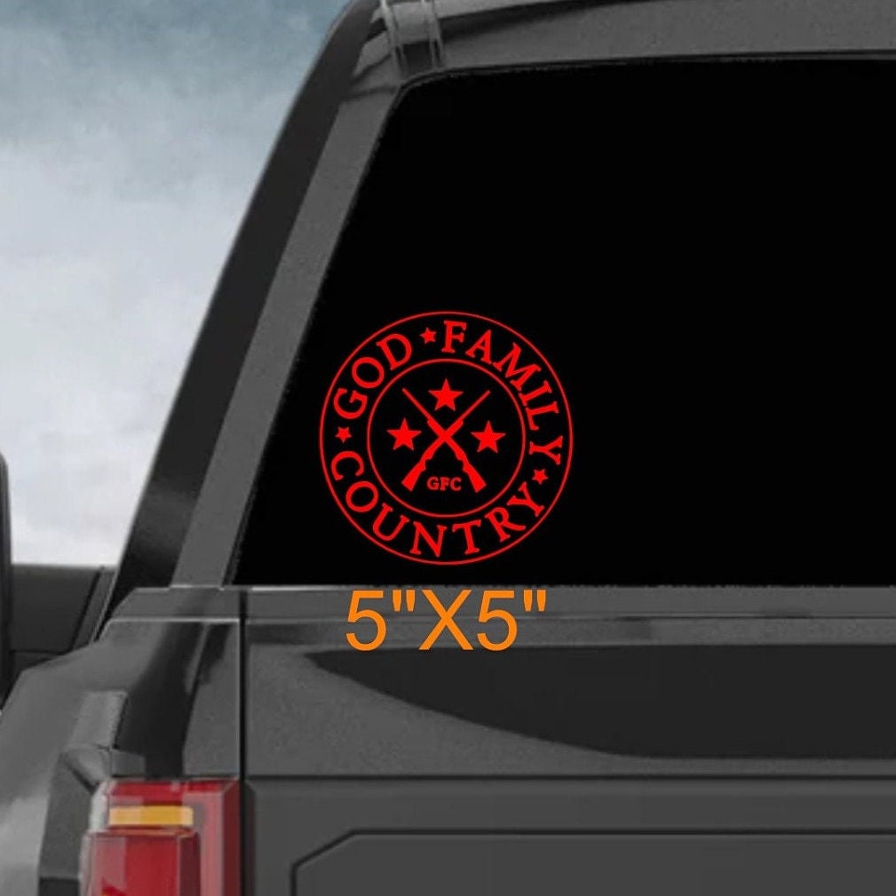 God Family Country Car Decal Patriotic Decal Religious Gift - Etsy