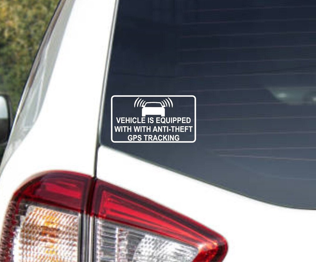 2 Pack Anti Theft Gps Tracking Decal for Car, Vehicle Security Stickers ...