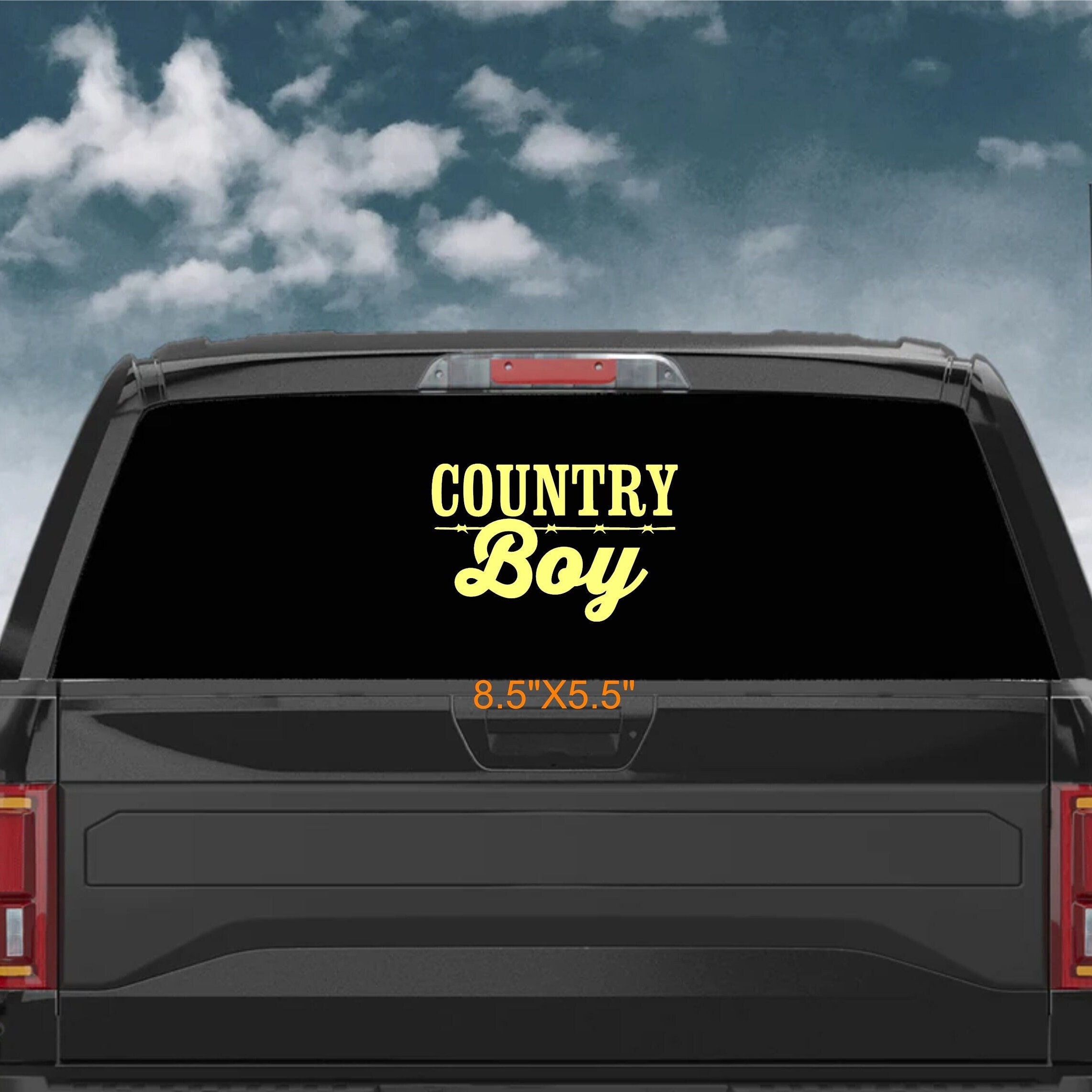Country Boy Decal, Cowboy Truck Sticker, Redneck Car Graphics, Western ...