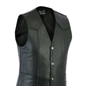 Real Leather Motorcycle Vest Man Cut off Waistcoat Biker Style - Etsy