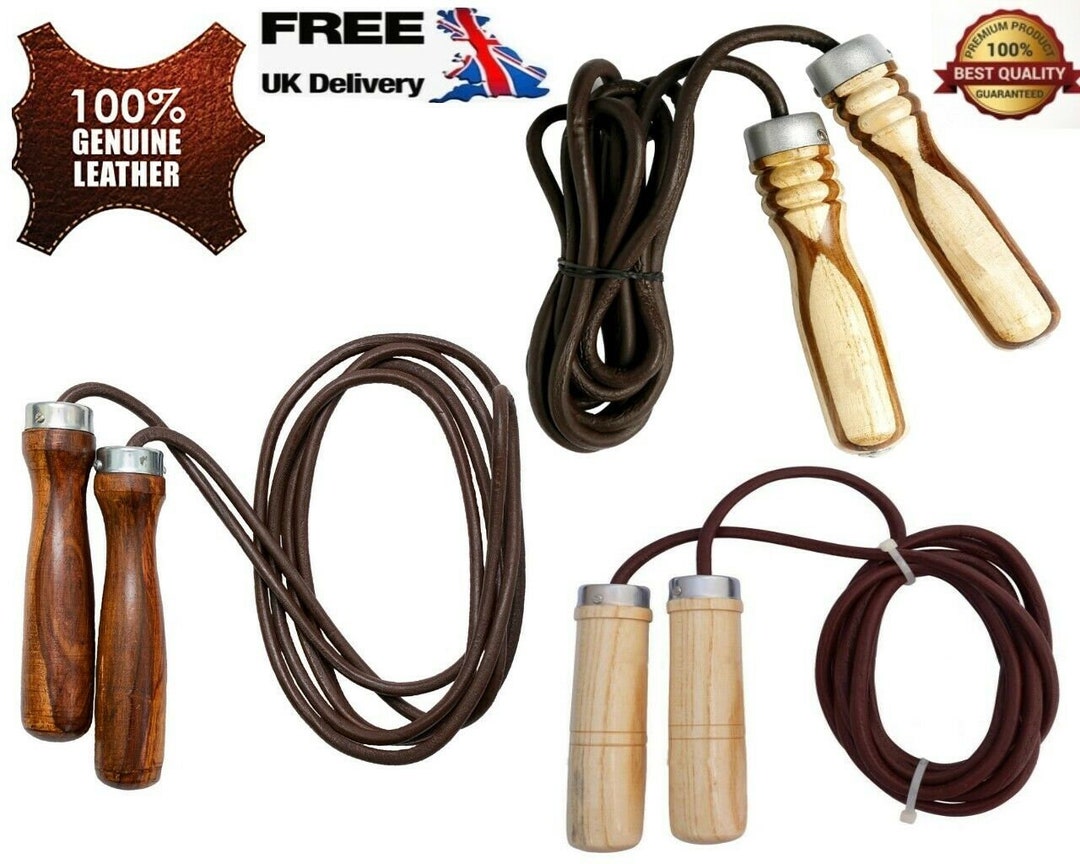 Leather Skipping Rope Fitness Gym Exercise Workout - Etsy
